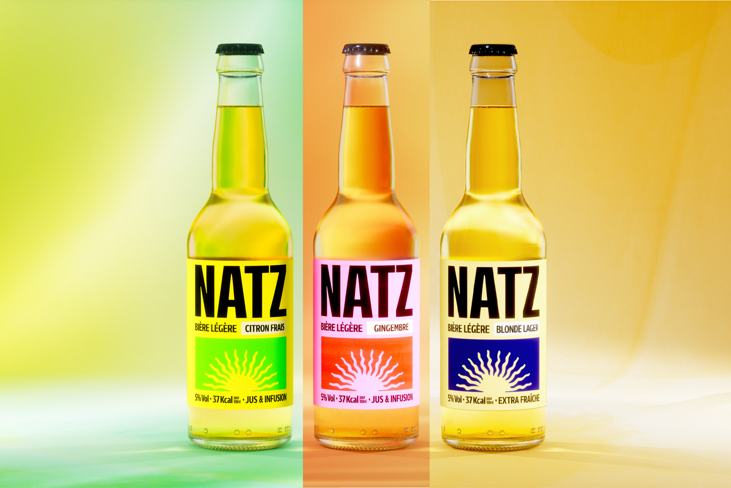 Natz | Bière légère et solaire | Citron, gingembre et blonde lager